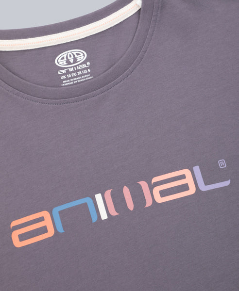 Leena Womens Boxy T-Shirt - Charcoal – Animal