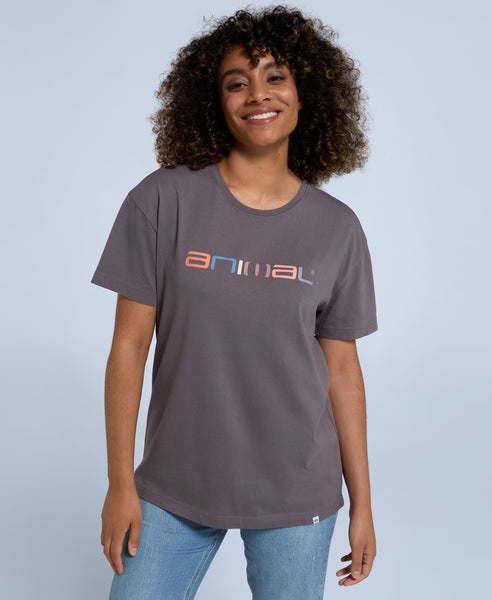 Leena Womens Boxy T-Shirt - Charcoal – Animal