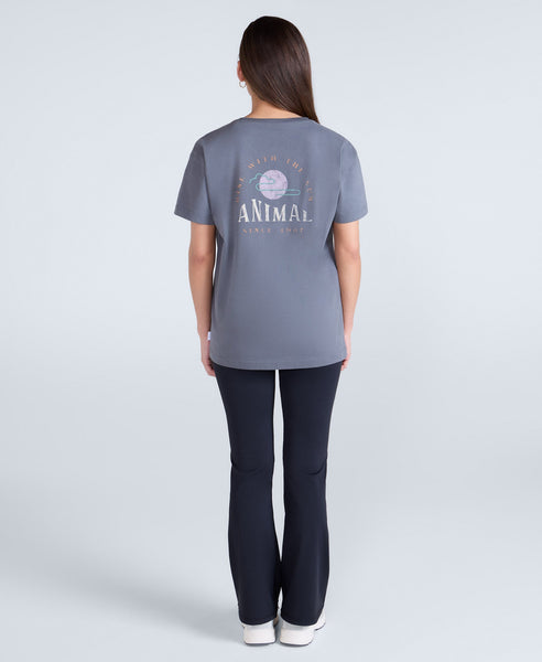 Leena Womens Boxy T-Shirt - Grey – Animal