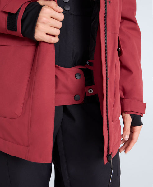 Tignes Womens Snow Jacket - Red – Animal