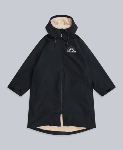 Hazey Womens Waterproof Beach Parka - Black – Animal