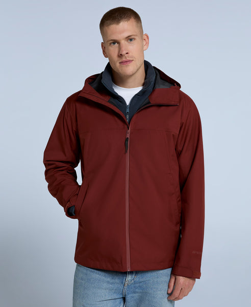 Elements Mens 2.5 Layer Waterproof Jacket - Dark Red – Animal