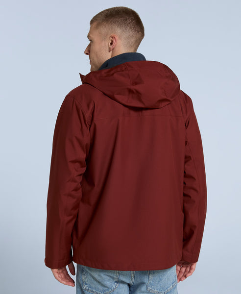 Elements Mens 2.5 Layer Waterproof Jacket - Dark Red – Animal