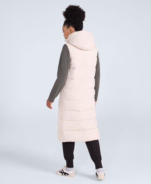 Comfort Zone Womens Longline Gilet - Beige – Animal