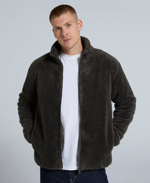 Teddy Mens Fleece Jacket - Dark Khaki – Animal