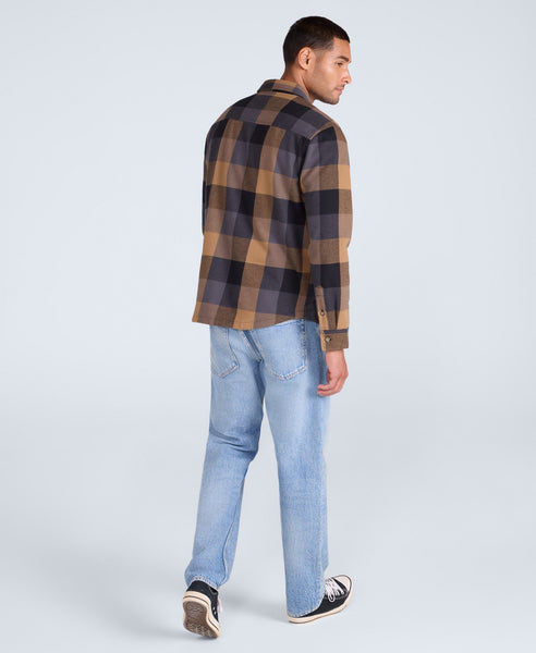 Seth Mens Fleece Bonded Shacket - Dark Beige – Animal