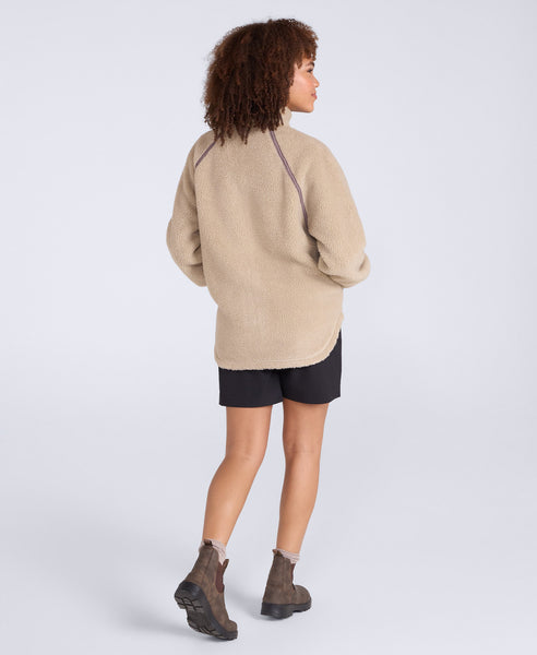 Bonnie Womens Trim Borg Jacket - Dark Beige – Animal